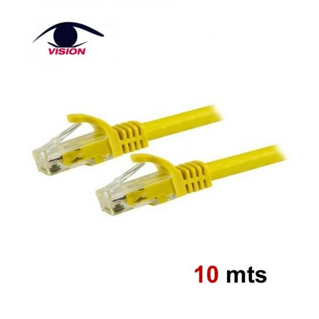 Cable patch cord 10 metros - cat 6e - XJL-10M - Amarillo - Vision