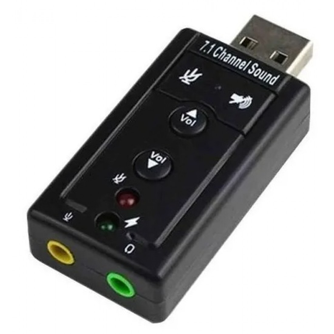 Placa de sonido 7.1 USB - Dos micrófonos y dos auriculares - ST-3052